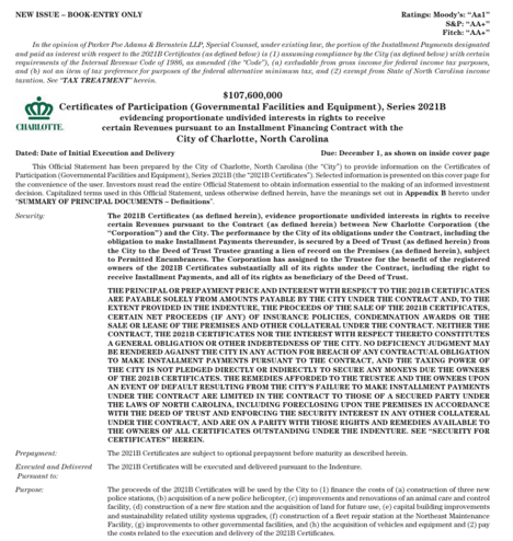 Certificates of Participation: Similar to General Obligation Bonds, but ...